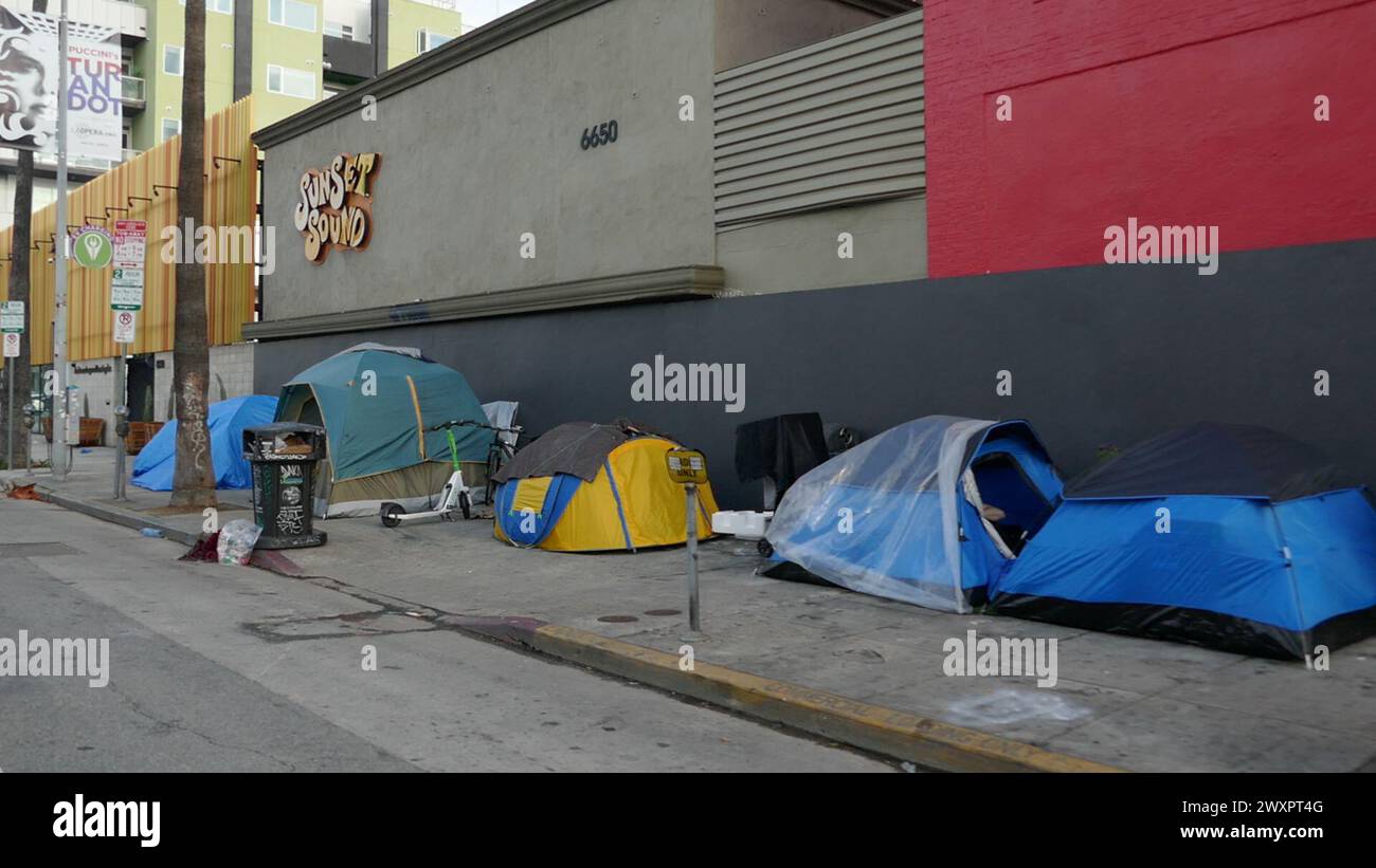 Los Angeles, California, USA 31st March 2024 Homeless Tents Camps at ...