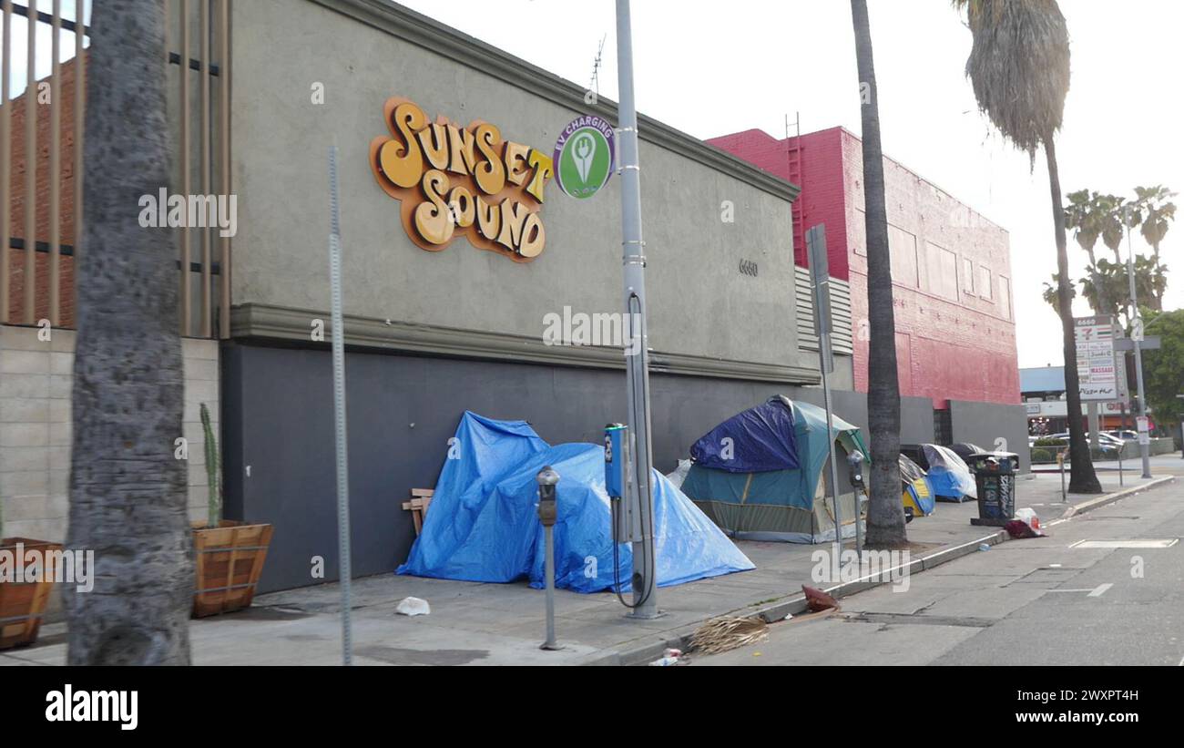 Los Angeles, California, USA 31st March 2024 Homeless Tents Camps at ...