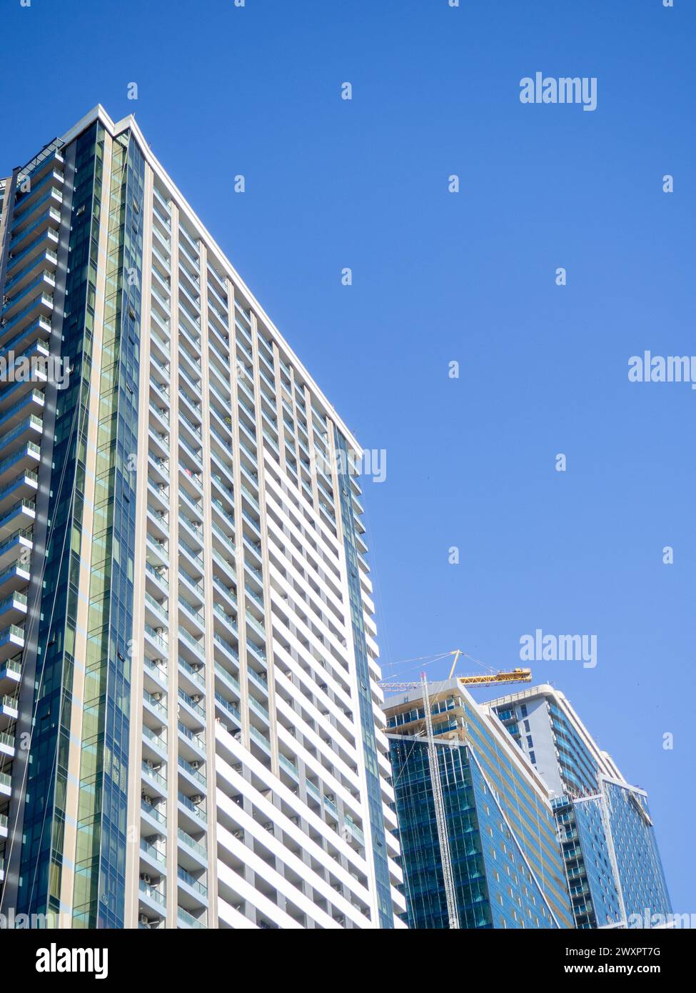 New high-rises. Newly built houses for people. Apartment buildings ...