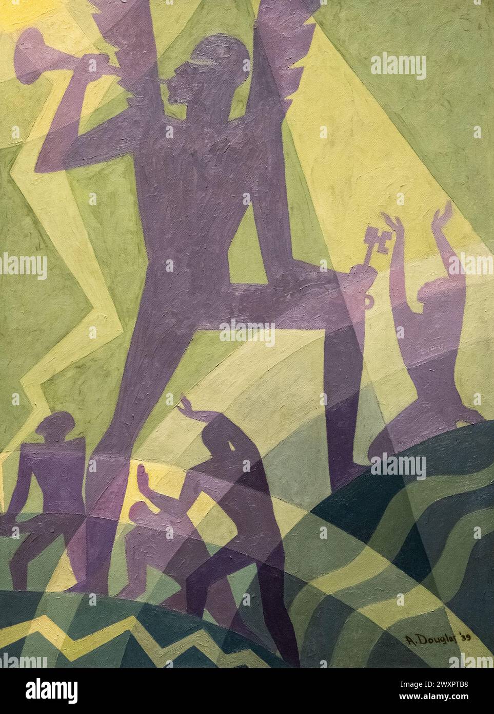 Aaron Douglas painting called The Judgement Day done in 1939 Stock ...