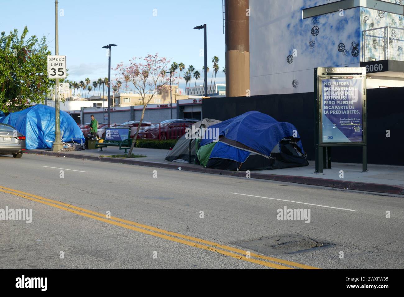 Los Angeles, California, USA 31st March 2024 Homeless Tents Camps on ...