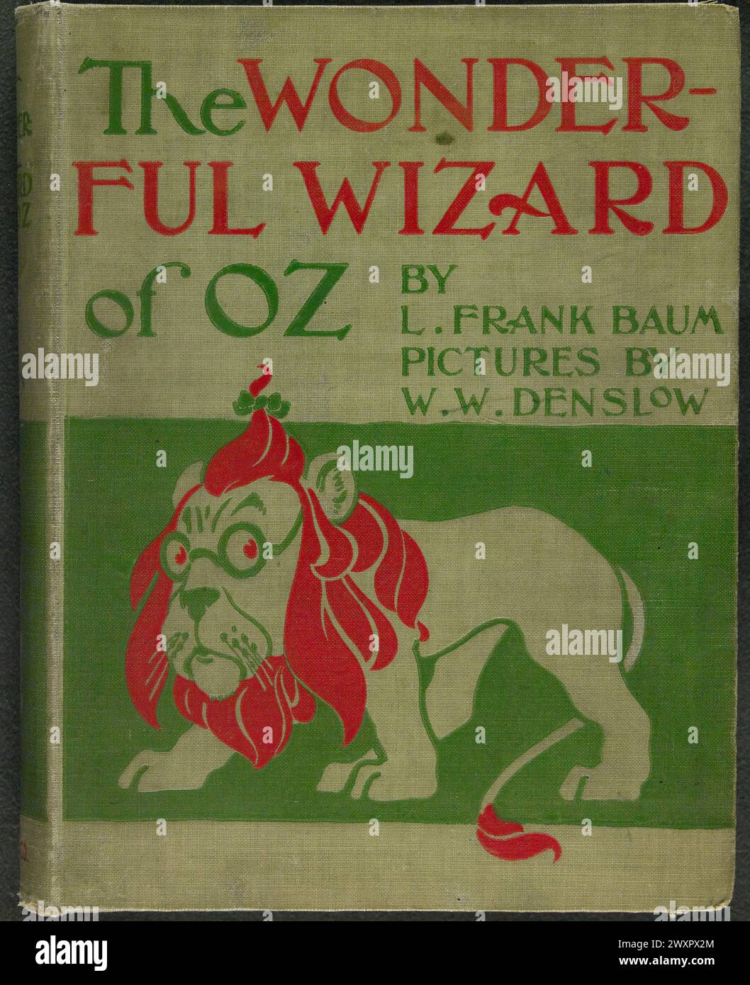 Vintage Book Cover for The first edition of The Wonderful Wizard of Oz ...