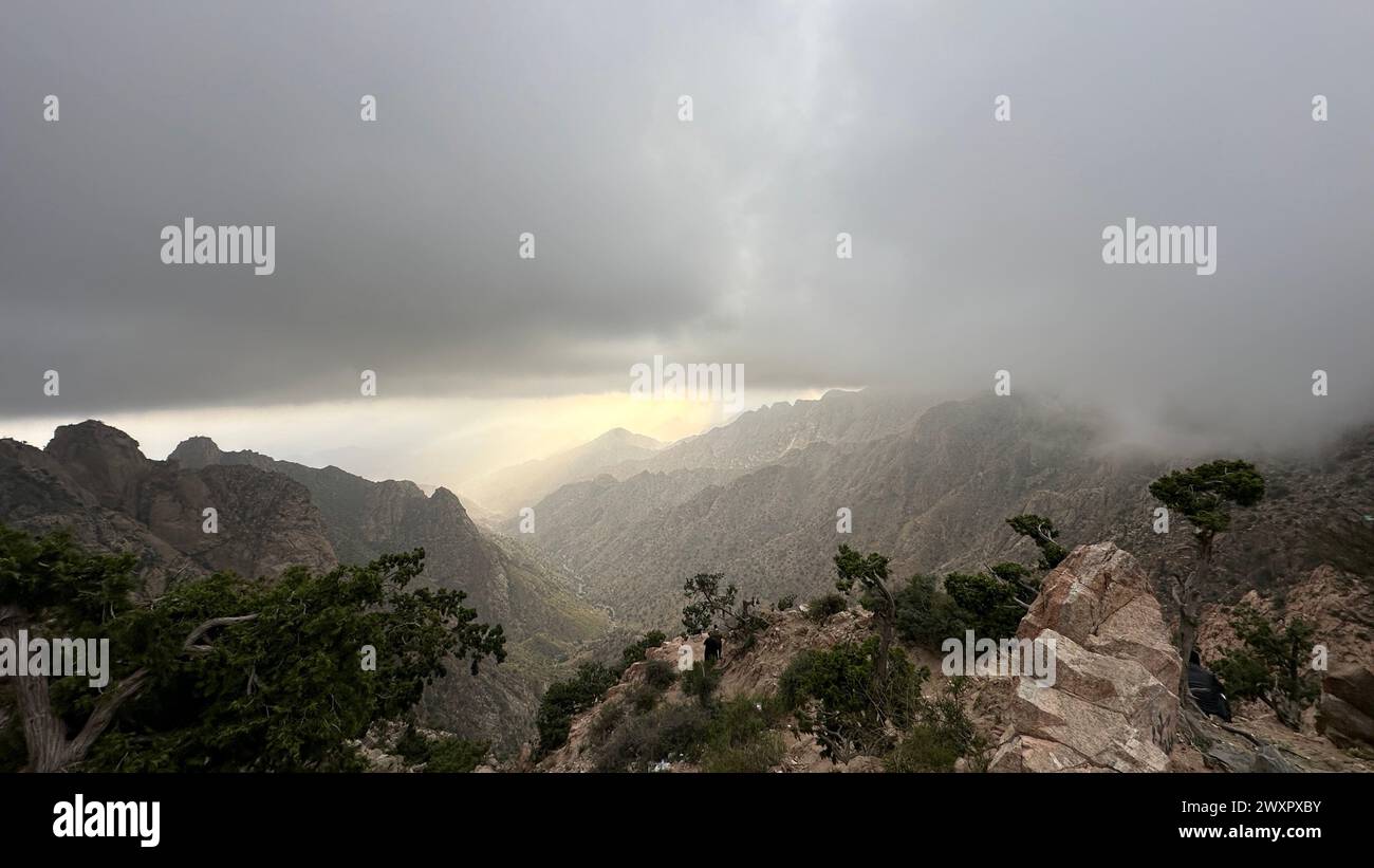 Beautiful Dramatic sky, Al Hada mountain view , Taif, Saudi Arabia ...