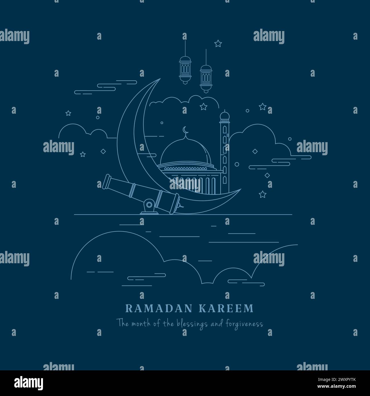 Ramadan outline hi-res stock photography and images - Alamy