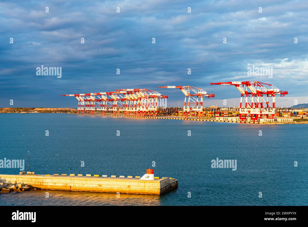 Container Port and Ships, Barcelona, Spain, Europe Stock Photo - Alamy