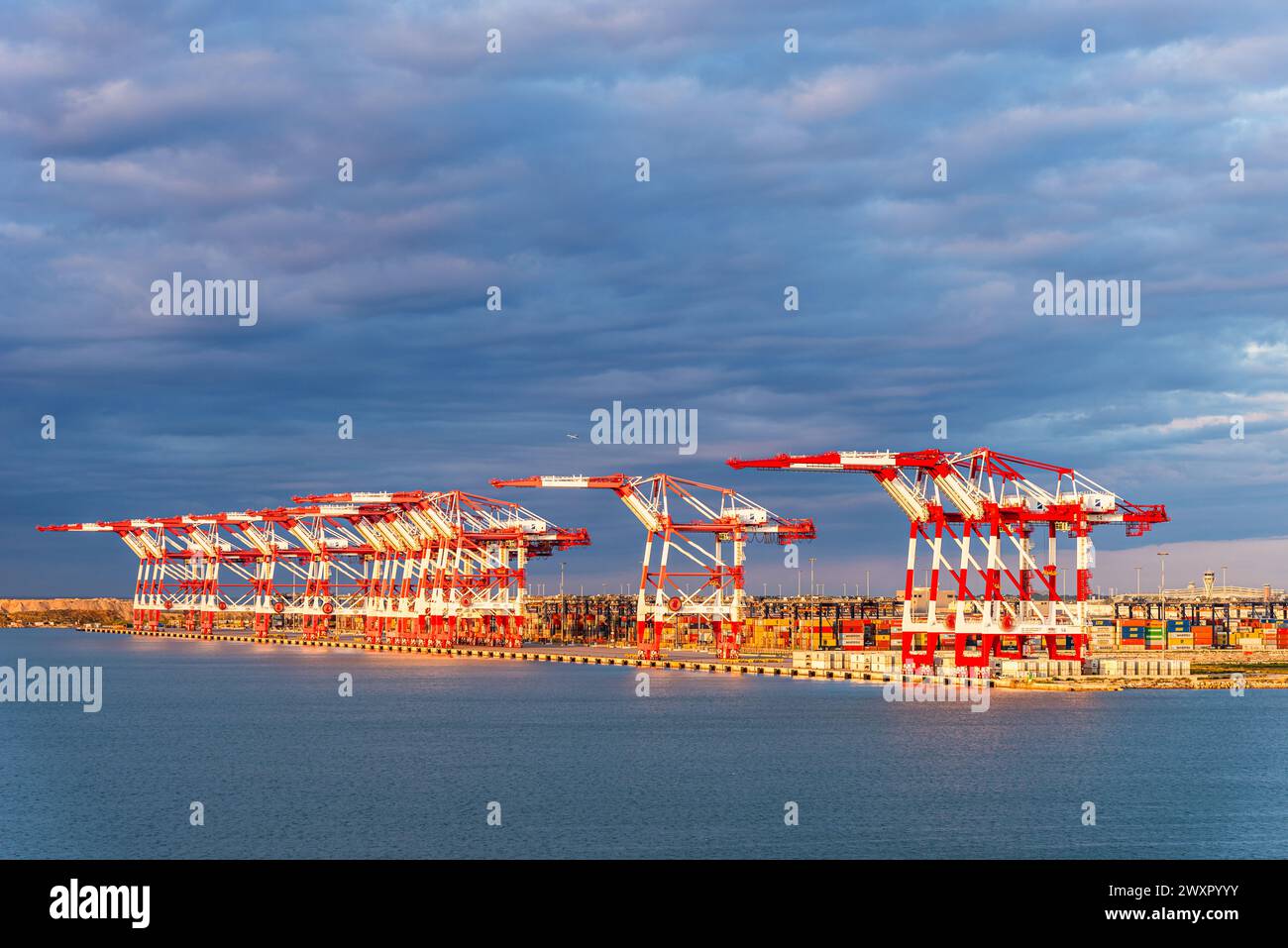 Container Port and Ships, Barcelona, Spain, Europe Stock Photo - Alamy