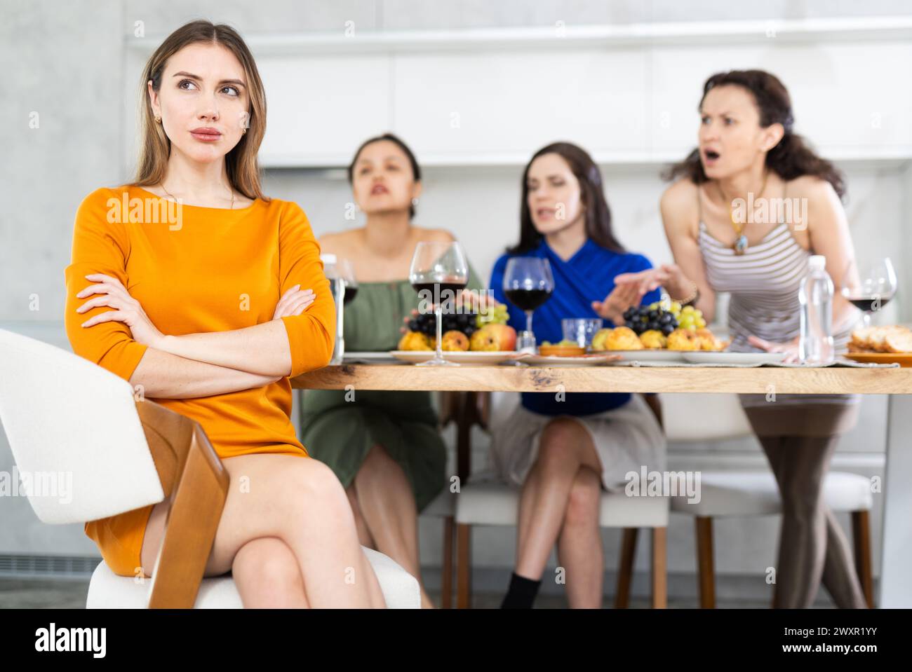 Group of women upset party hi-res stock photography and images - Alamy