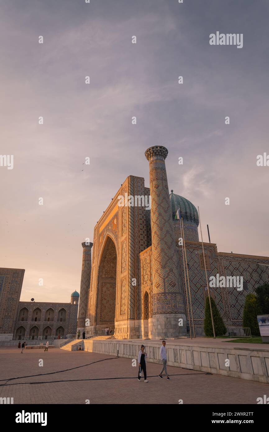 JUNE 23, 2023, SAMARKAND, UZBEKISTAN: Color image of the Registan ...