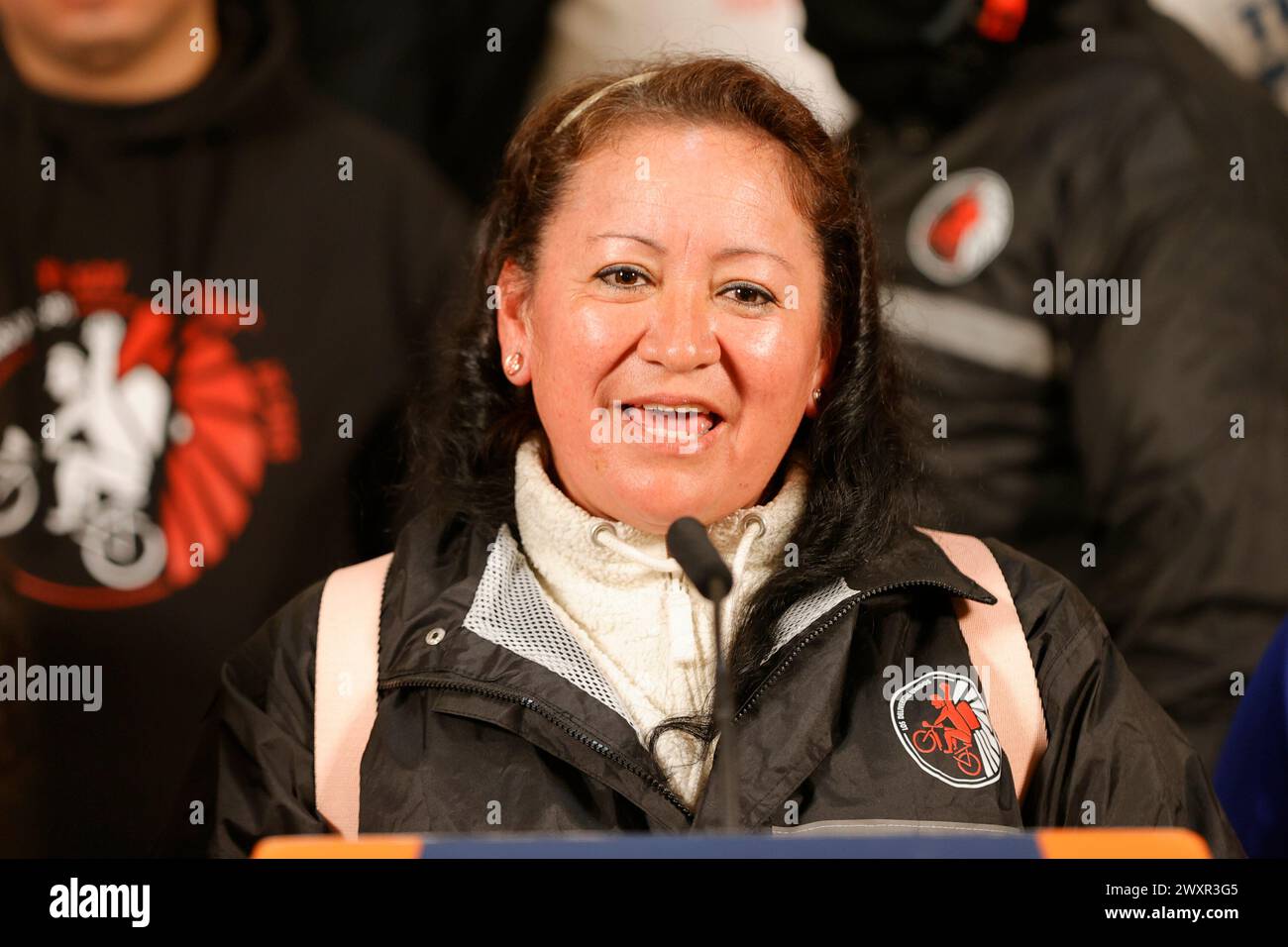 City Hall, New York, USA, April 01, 2024 - Mayor Eric Adams and New ...