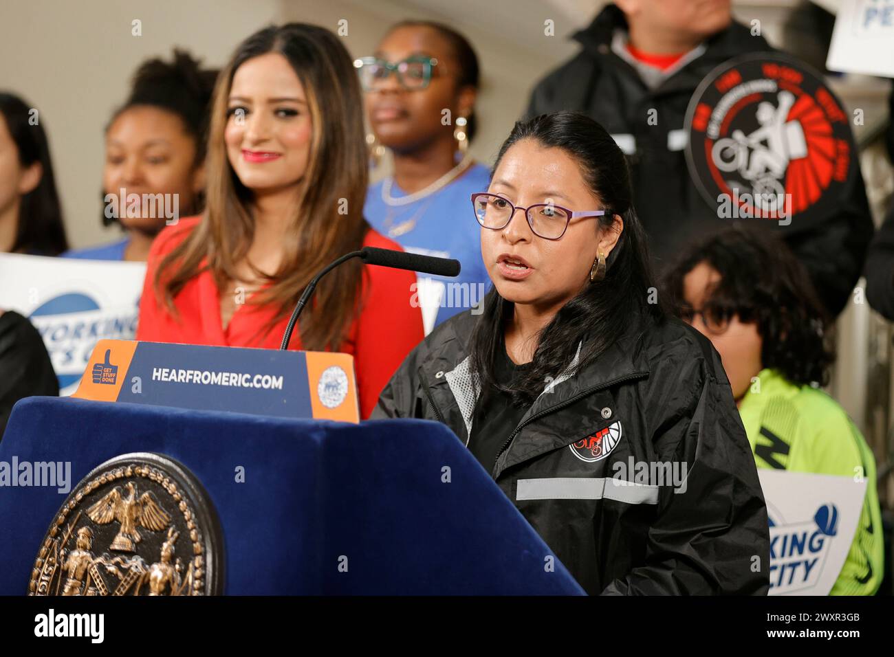 City Hall, New York, USA, April 01, 2024 - Mayor Eric Adams and New ...