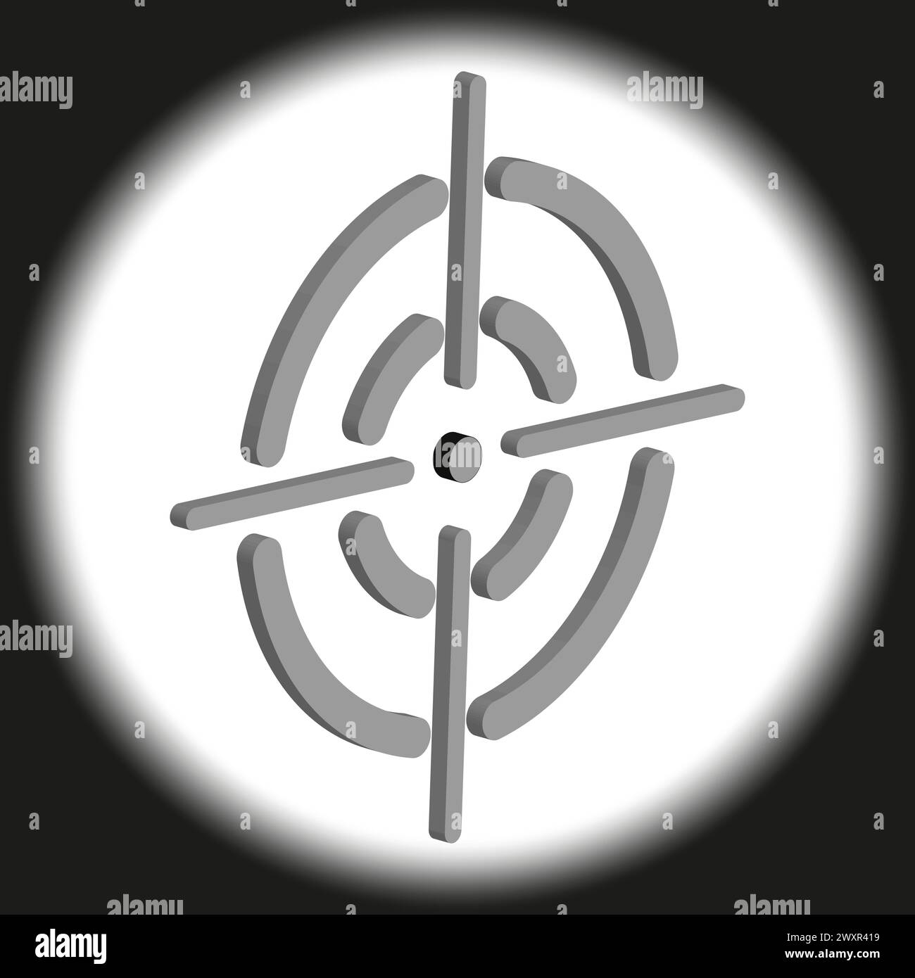 Aim Scope Icon. Precision and target vector illustration. EPS 10 Stock ...