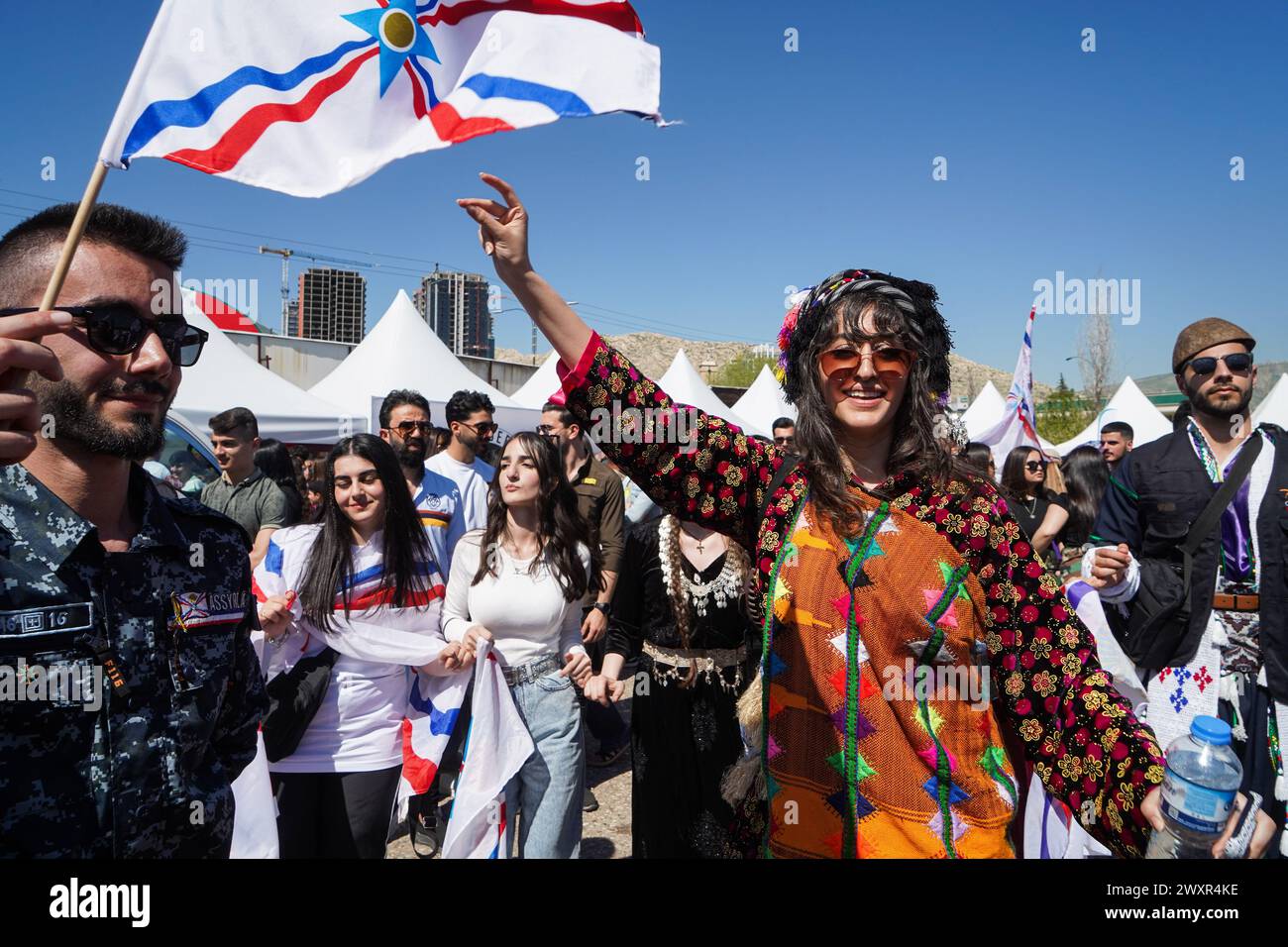 Assyrian flags hi-res stock photography and images - Alamy
