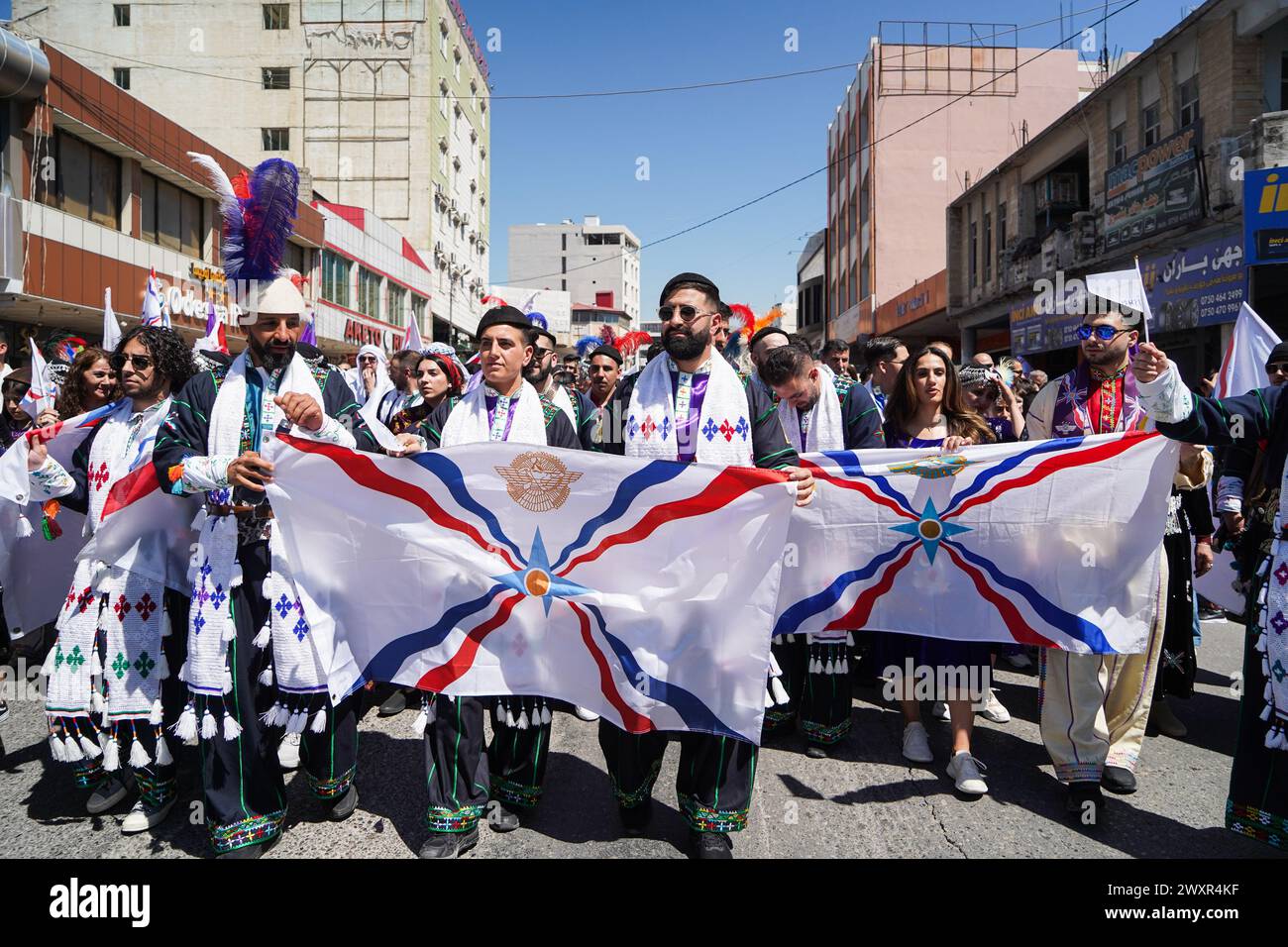 Assyrian flags hi-res stock photography and images - Alamy
