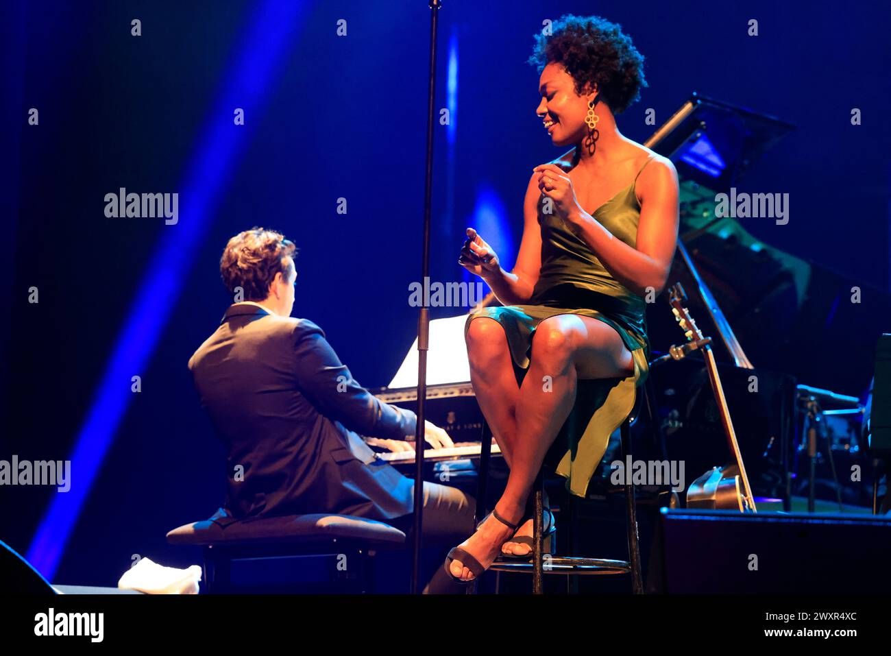 The jazz group The Amazing Keystone Big Band, with singer Célia Kameni ...