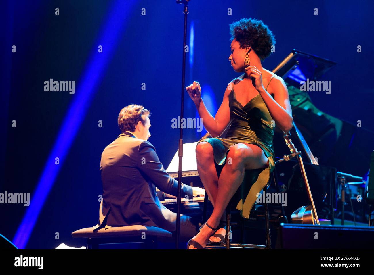 The jazz group The Amazing Keystone Big Band, with singer Célia Kameni ...