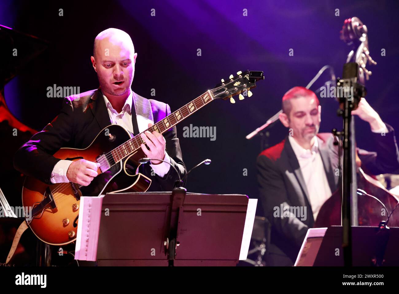 The jazz group The Amazing Keystone Big Band, with singer Célia Kameni ...