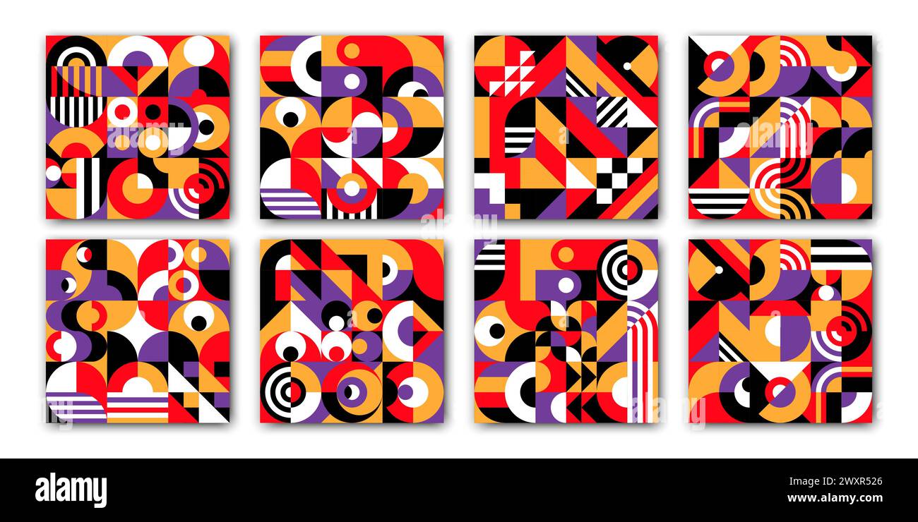 Modern abstract geometric backgrounds. Color patterns of vector circle ...