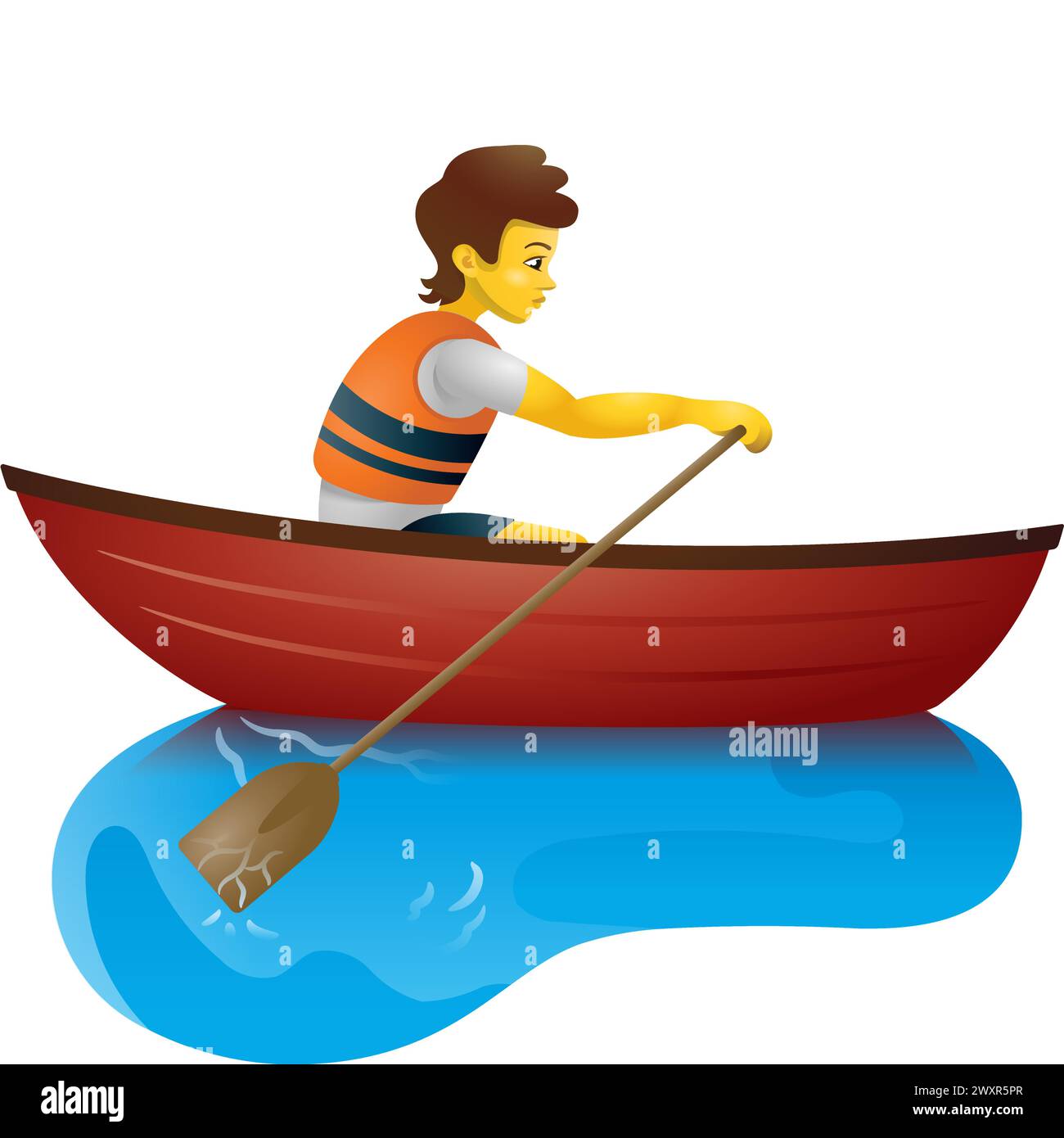 Two Person Rowboat Clipart