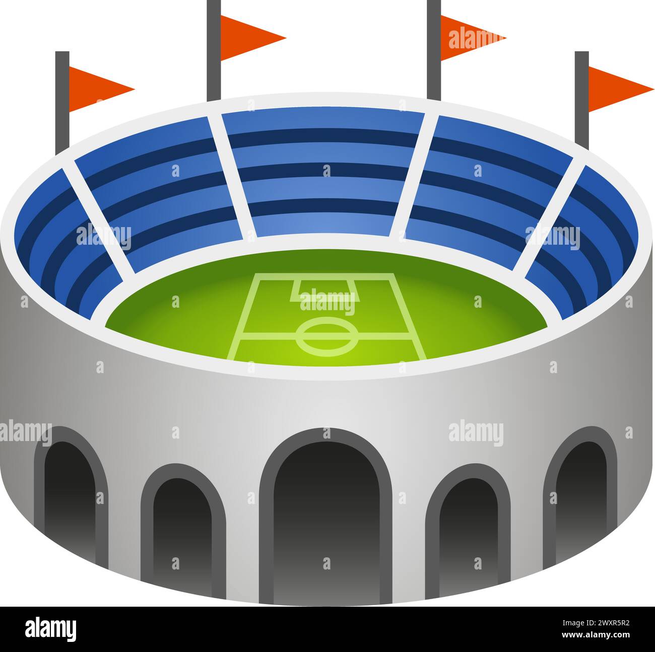 High mark stadium Stock Vector Images - Alamy