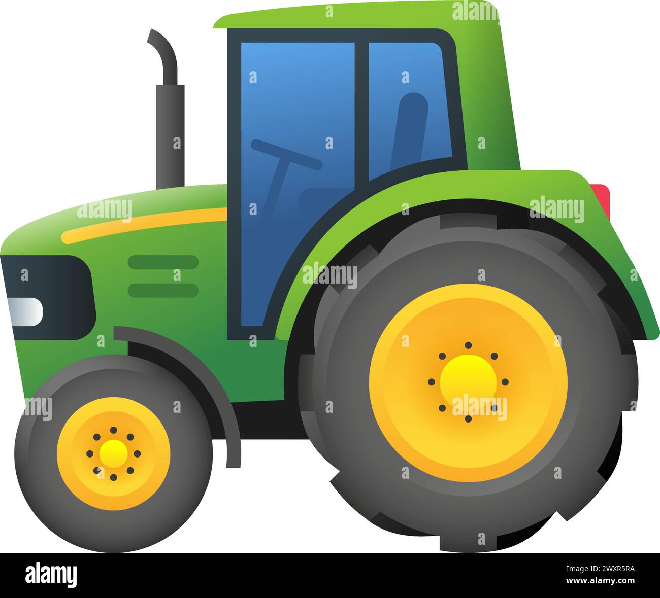 Flat tractor vector logo hi-res stock photography and images - Alamy
