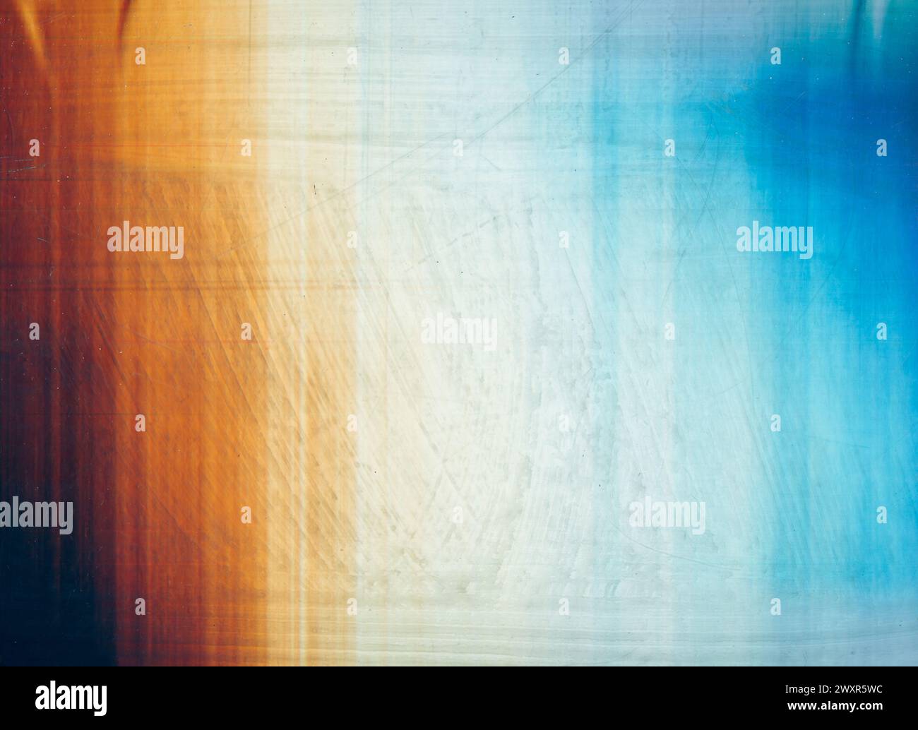 Digital crack. Glitch effect. Yellow blue orange white color scratch ...