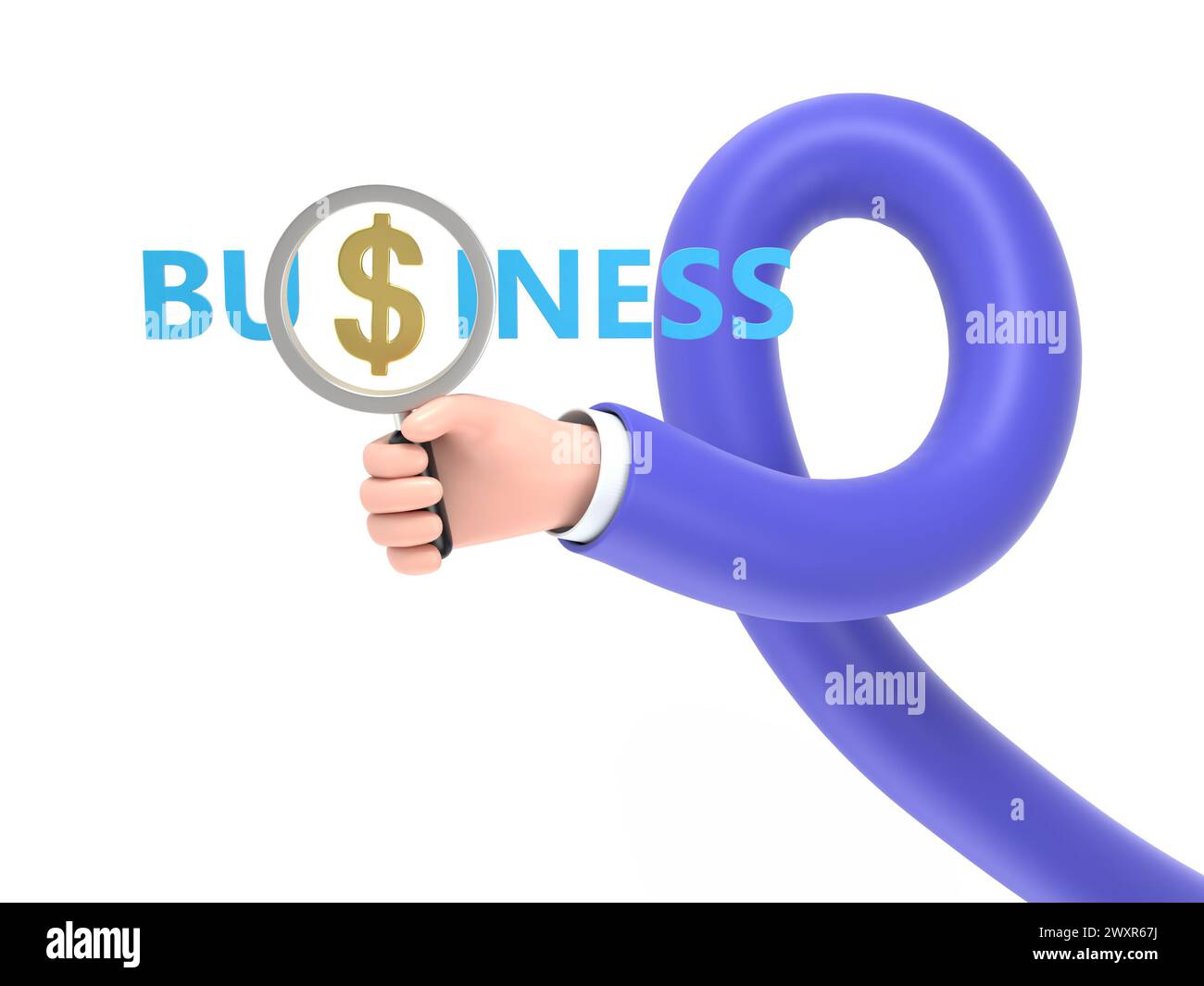 Cartoon Gesture Icon Mockup.Focus profit concept - Hand searching ...