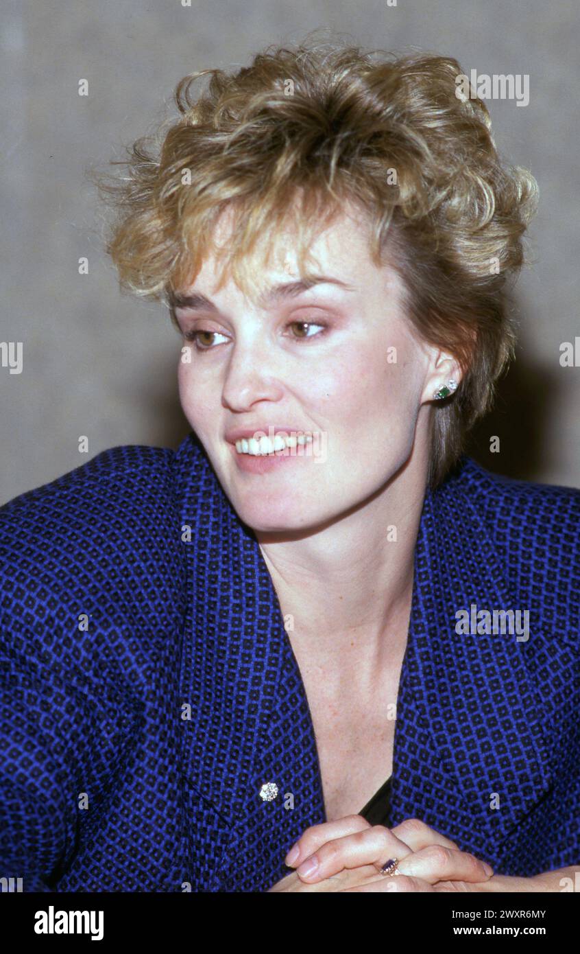 Jessica Lange January 1987 Credit: Ralph Dominguez/MediaPunch Stock Photo - Alamy