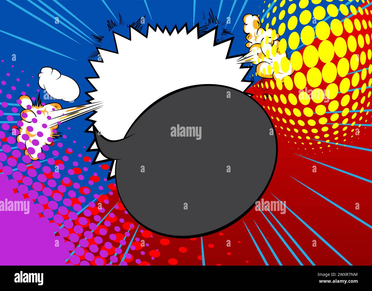 Cartoon Backgrounds, comic book backdrop. Retro vector comics pop art ...