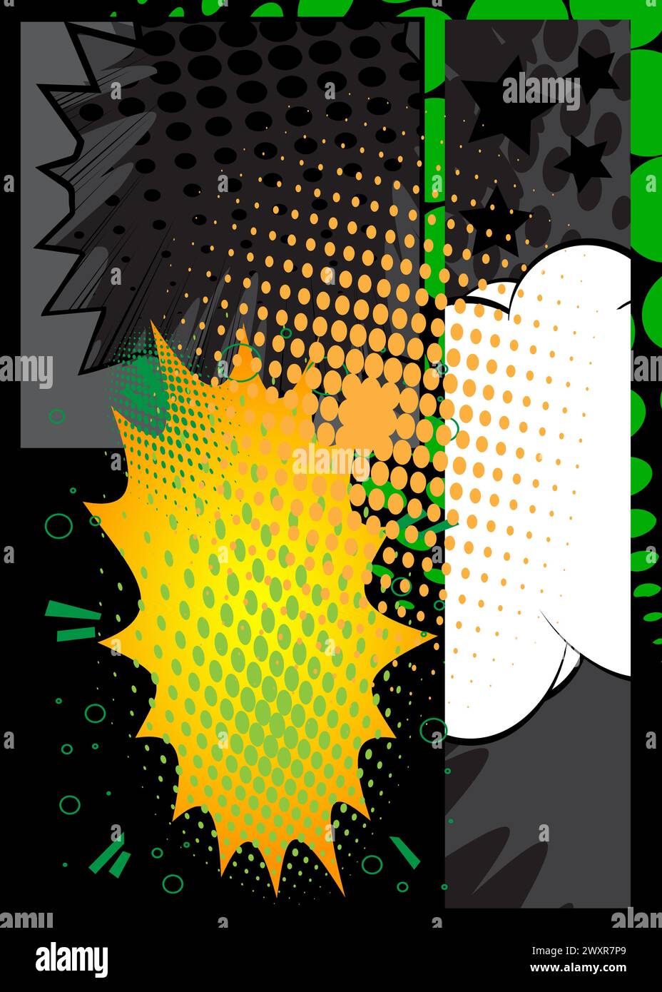 Cartoon Backgrounds, comic book backdrop. Retro vector comics pop art ...