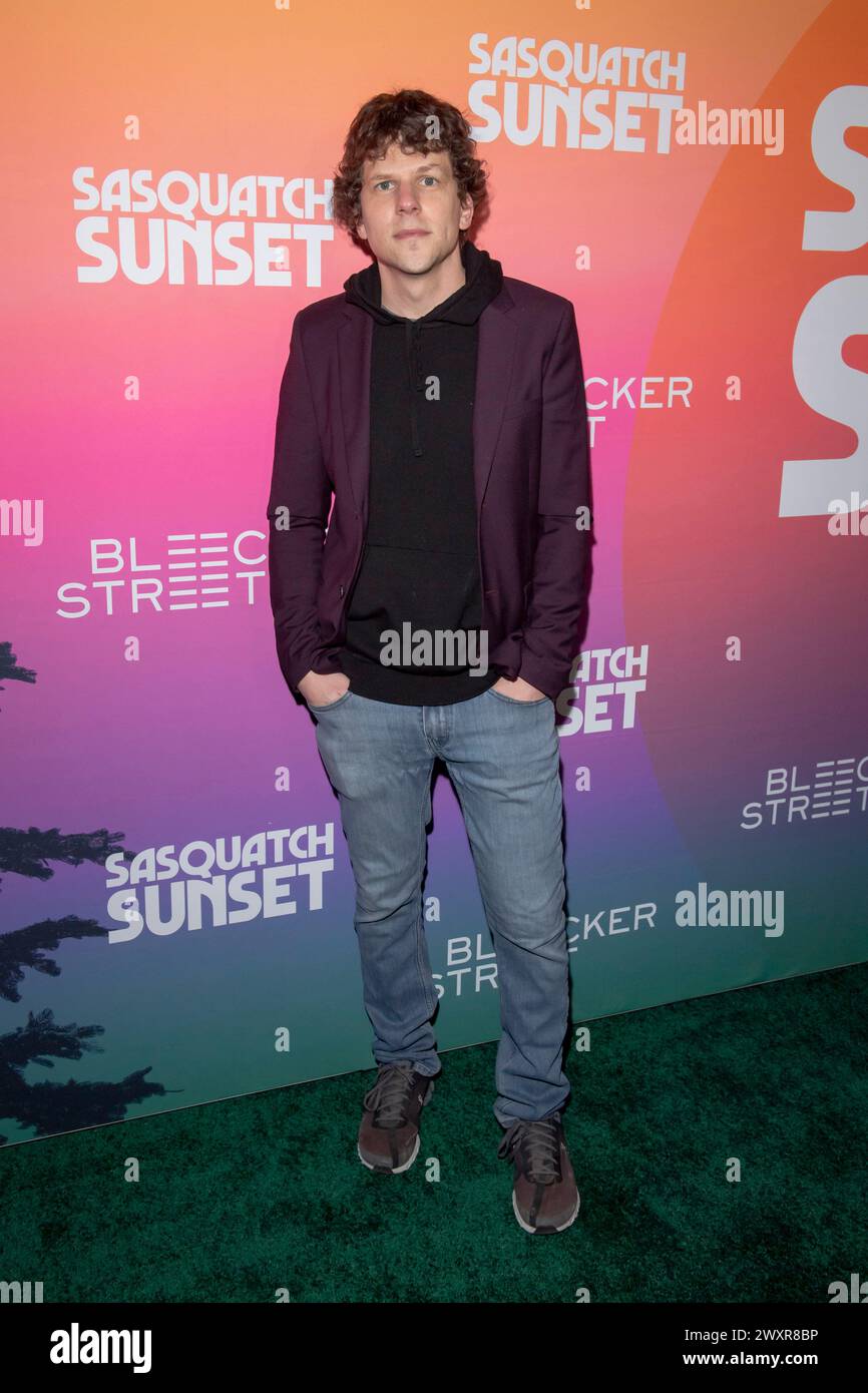 NEW YORK, NEW YORK - APRIL 01: Jesse Eisenberg attends "Sasquatch ...