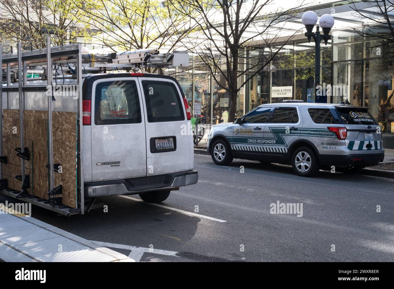 Seattle, USA. 31st Mar 2024. Crisis Responce Care Team vehicle on 3rd ...