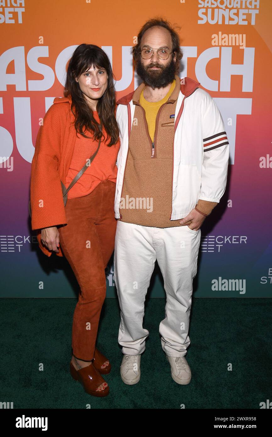 New York, USA. 01st Apr, 2024. (L-R) Jess Damuck and Ben Sinclair ...