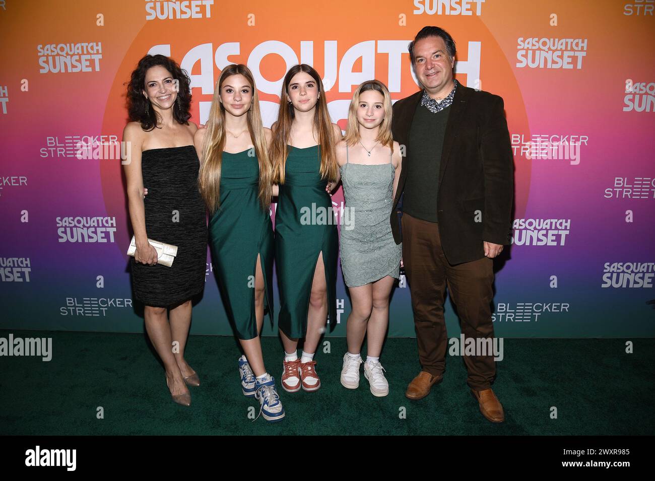 New York, USA. 01st Apr, 2024. George Rush (r) and family attend the ...