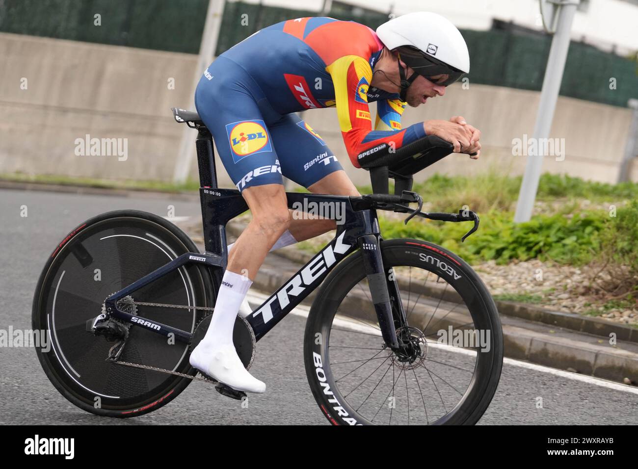 Bauke , MOLLEMA LIDL-TREK during the Itzulia Basque Country 2024, cycling event, stage 1 Irun ...