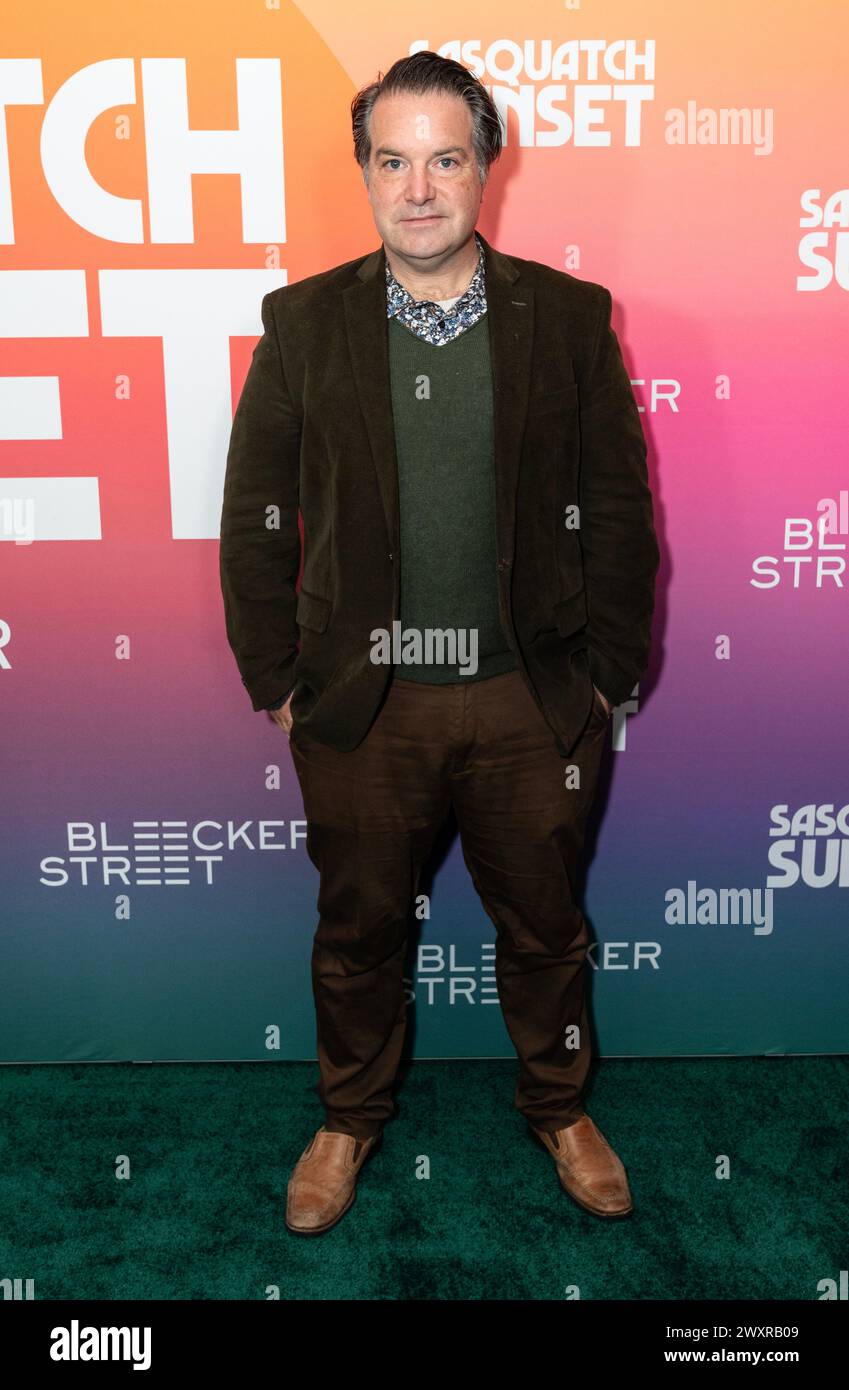 George Rush attends premiere of Sasquatch Sunset at Metrograph in New ...