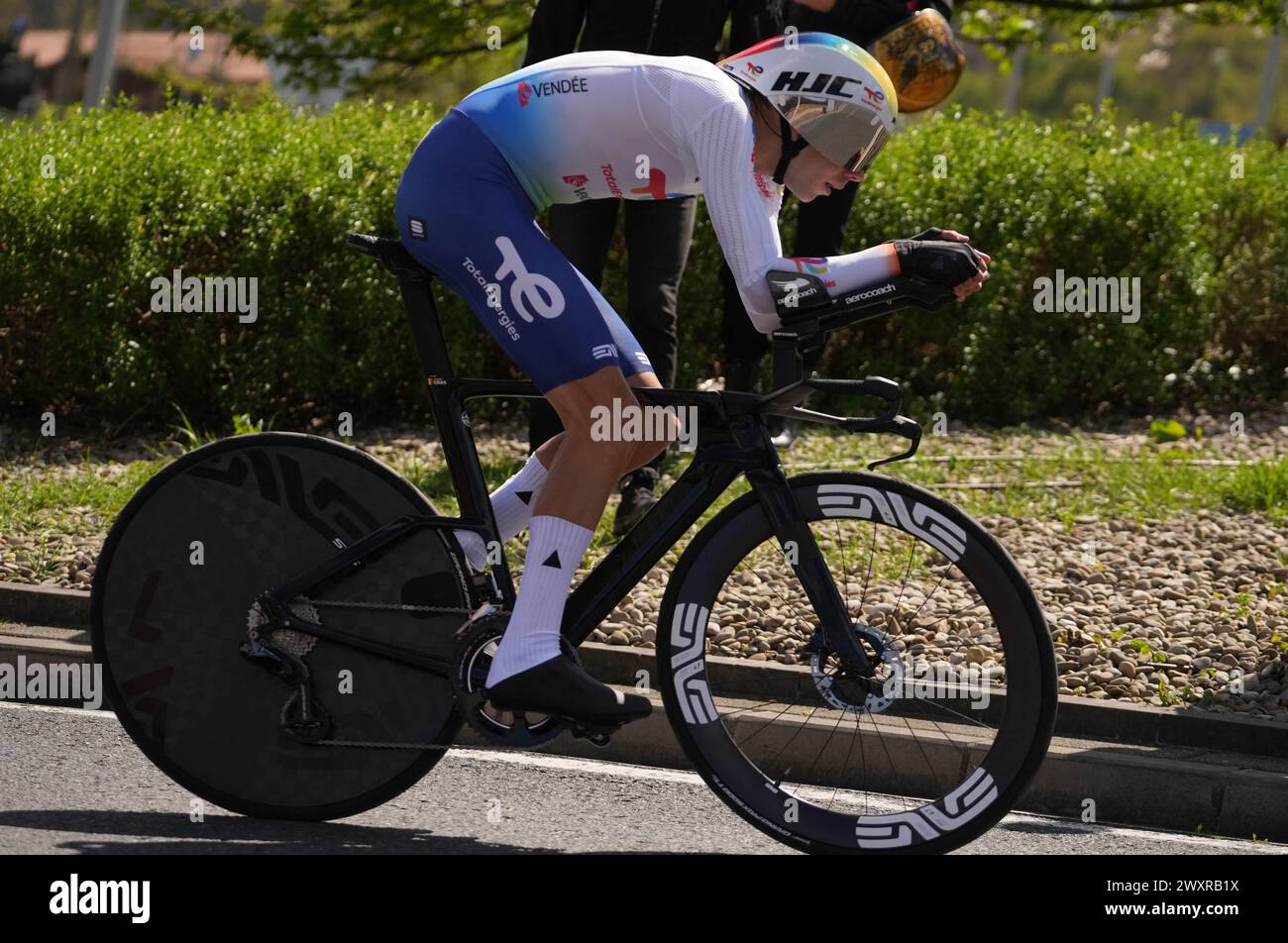 Steff, CRAS TOTALENERGIES during the Itzulia Basque Country 2024, cycling event, stage 1 Irun ...