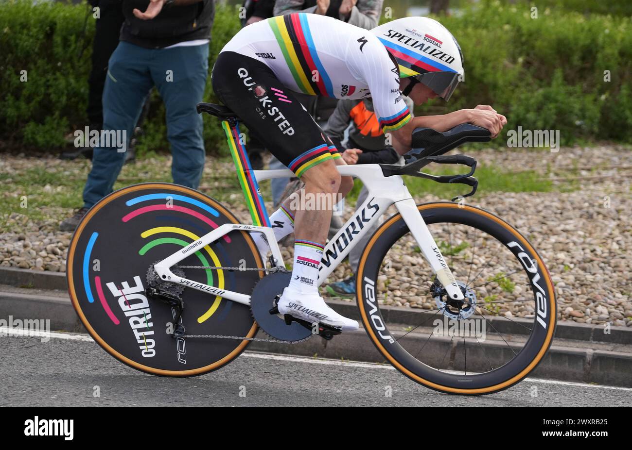 Remco, EVENEPOEL SOUDAL QUICK-STEP during the Itzulia Basque Country 2024, cycling event, stage ...