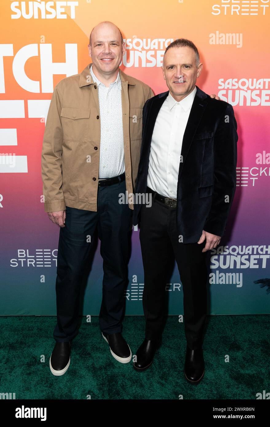 Nathan Zellner and David Zellner attend premiere of Sasquatch Sunset at ...