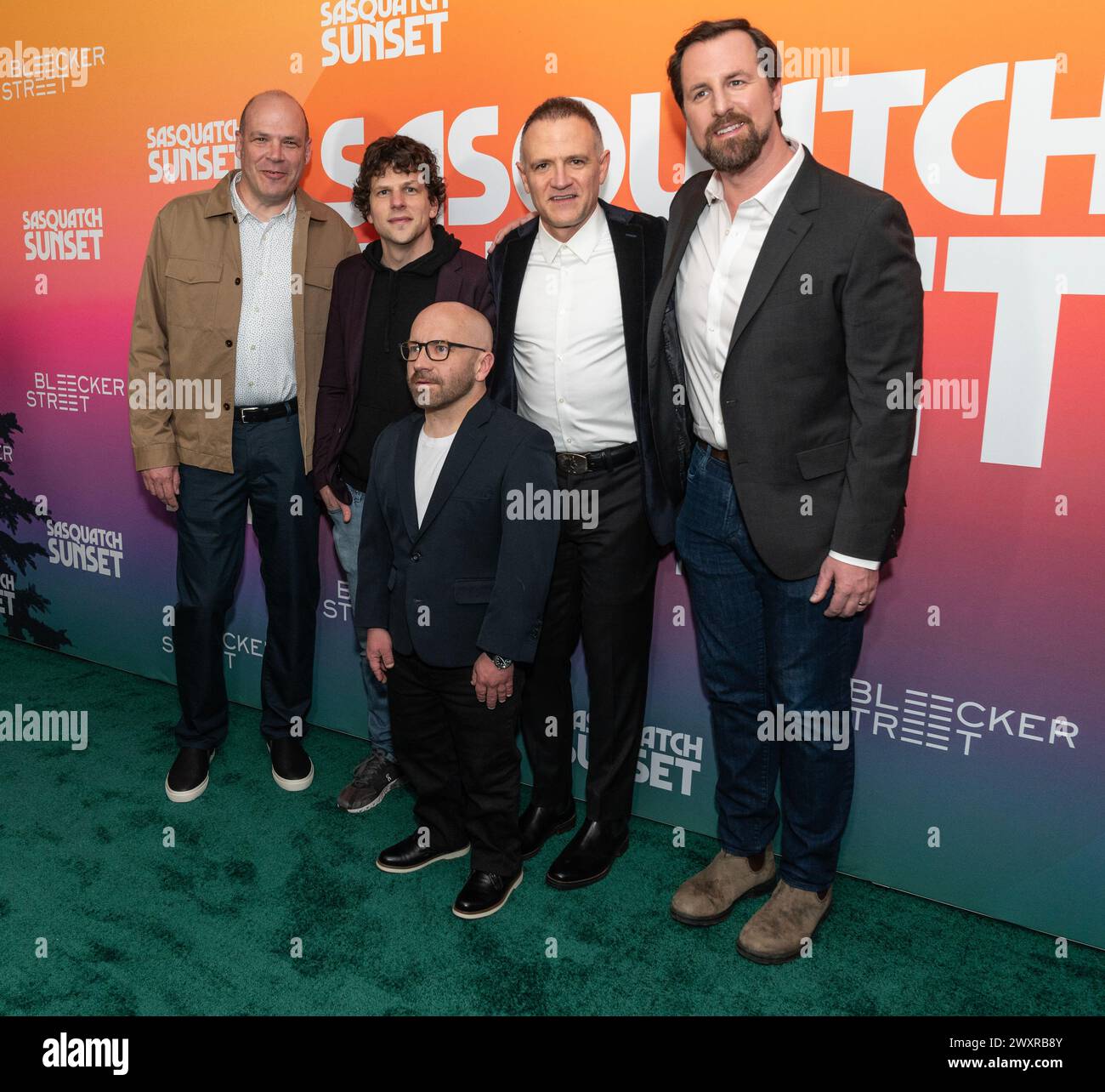 Nathan Zellner, Jesse Eisenberg, David Zellner, Kent Sanderson, Christopher Zajac-Denek attend ...