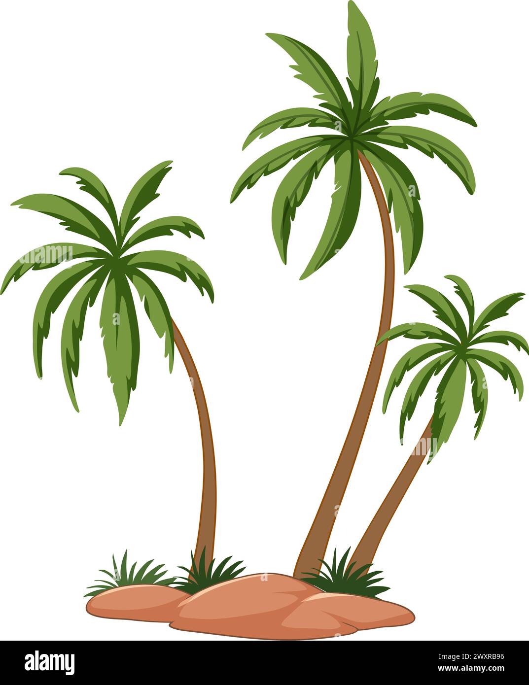 Tree on small island Stock Vector Images - Alamy