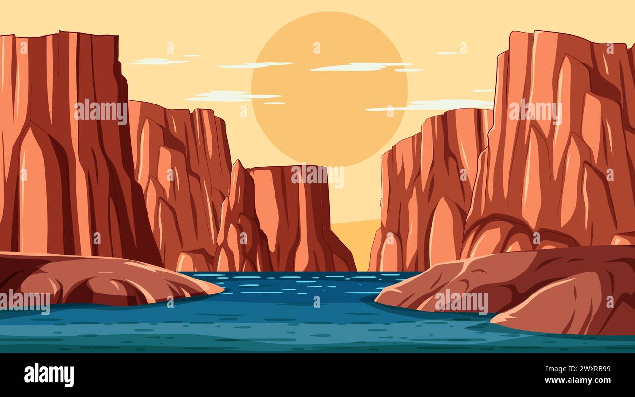 Rugged river beauty Stock Vector Images - Alamy