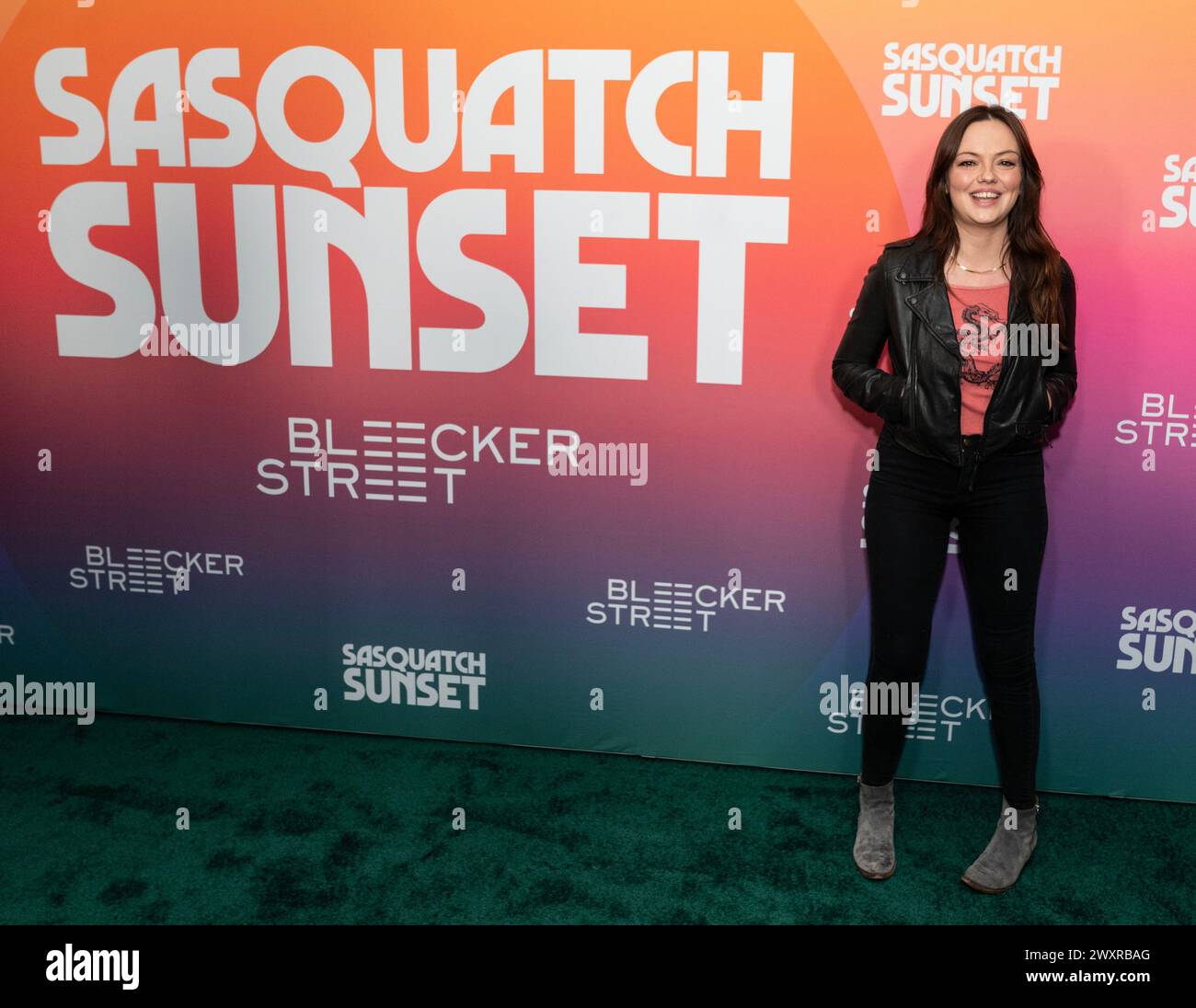Emily Meade attends premiere of Sasquatch Sunset at Metrograph in New ...