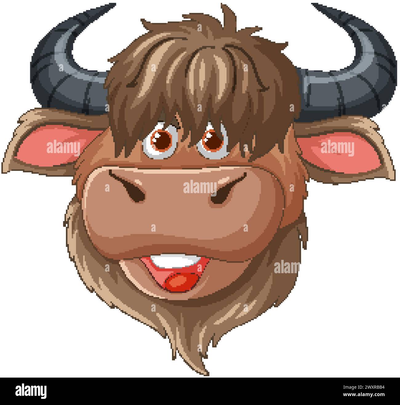 Vector illustration of a happy yak face Stock Vector Image & Art - Alamy