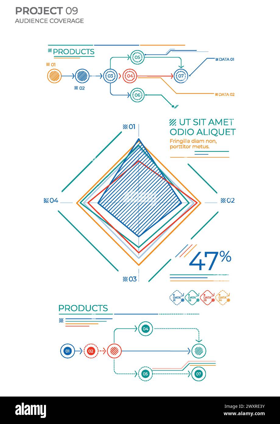 Project elements commercial charts. Modern visual vector illustration ...