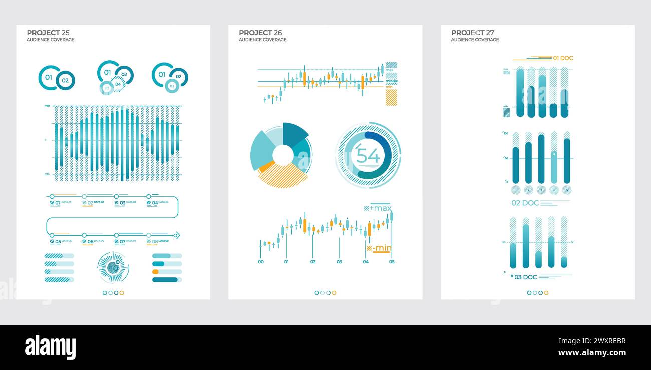 Finance elements commercial charts. Abstract visual vector illustration ...