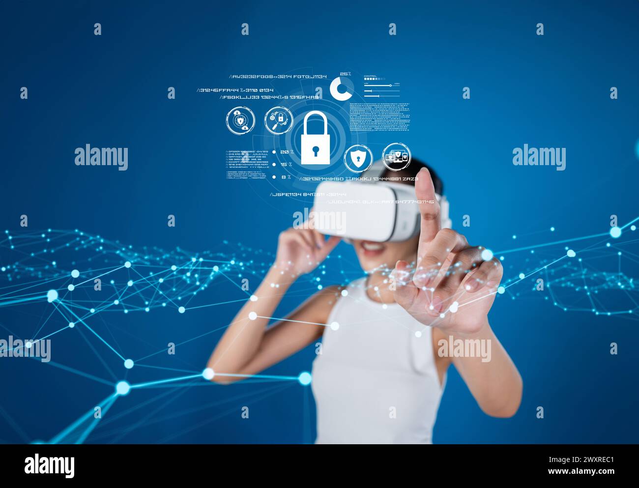 Business person explore the core of cyber security. Delve into cyber ...