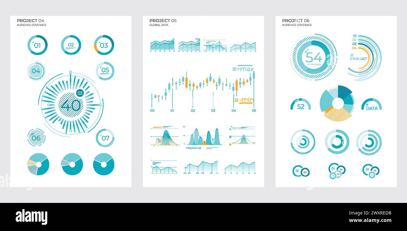 Design business elements charts in color. Finance Charts Stock Vector ...