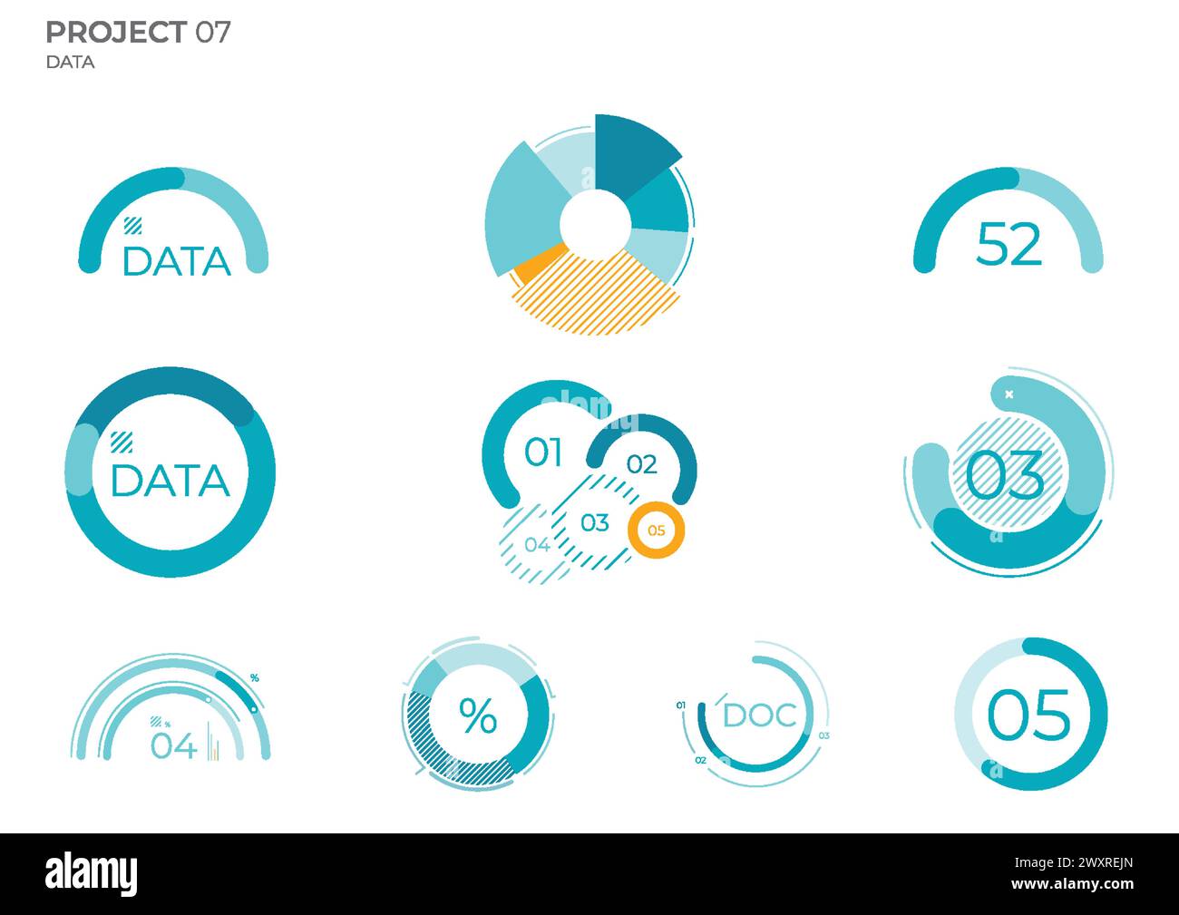 Finance elements commercial charts. Abstract visual vector illustration ...