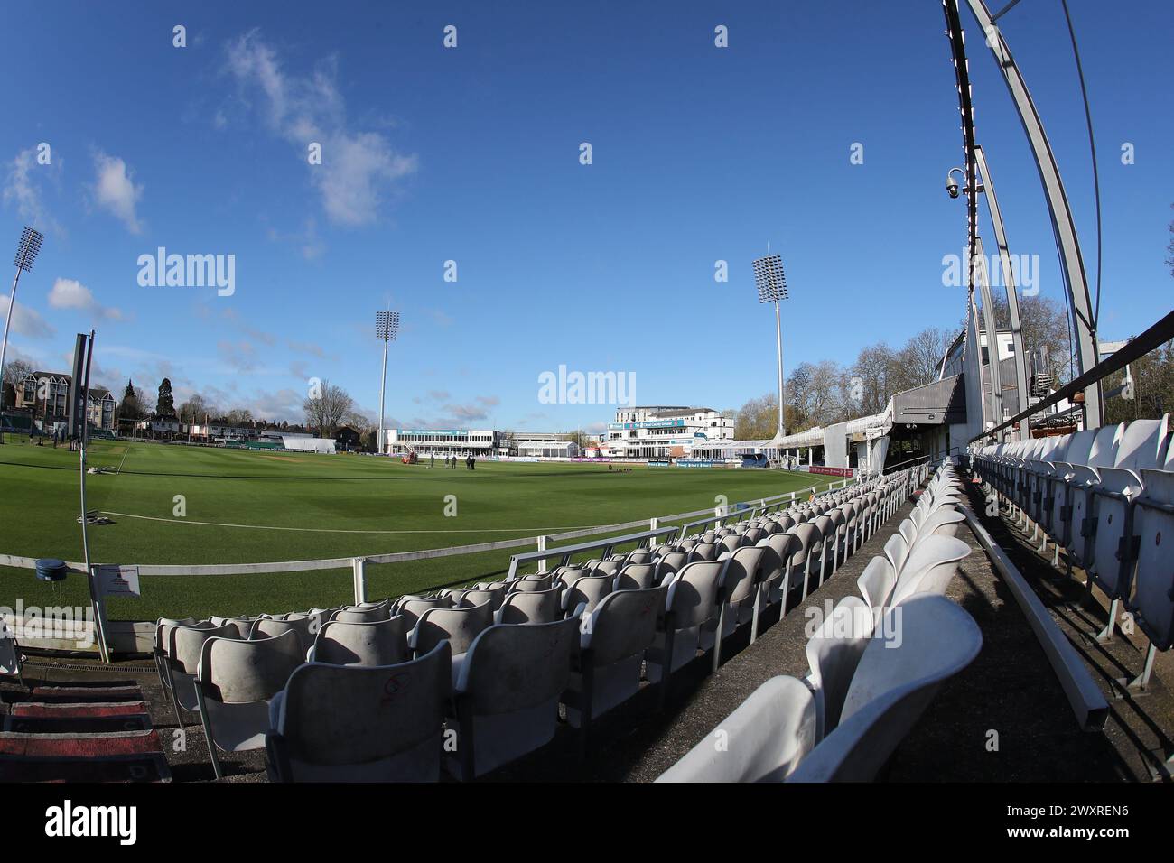 General view of the ground during Essex CCC vs Middlesex CCC, Friendly ...