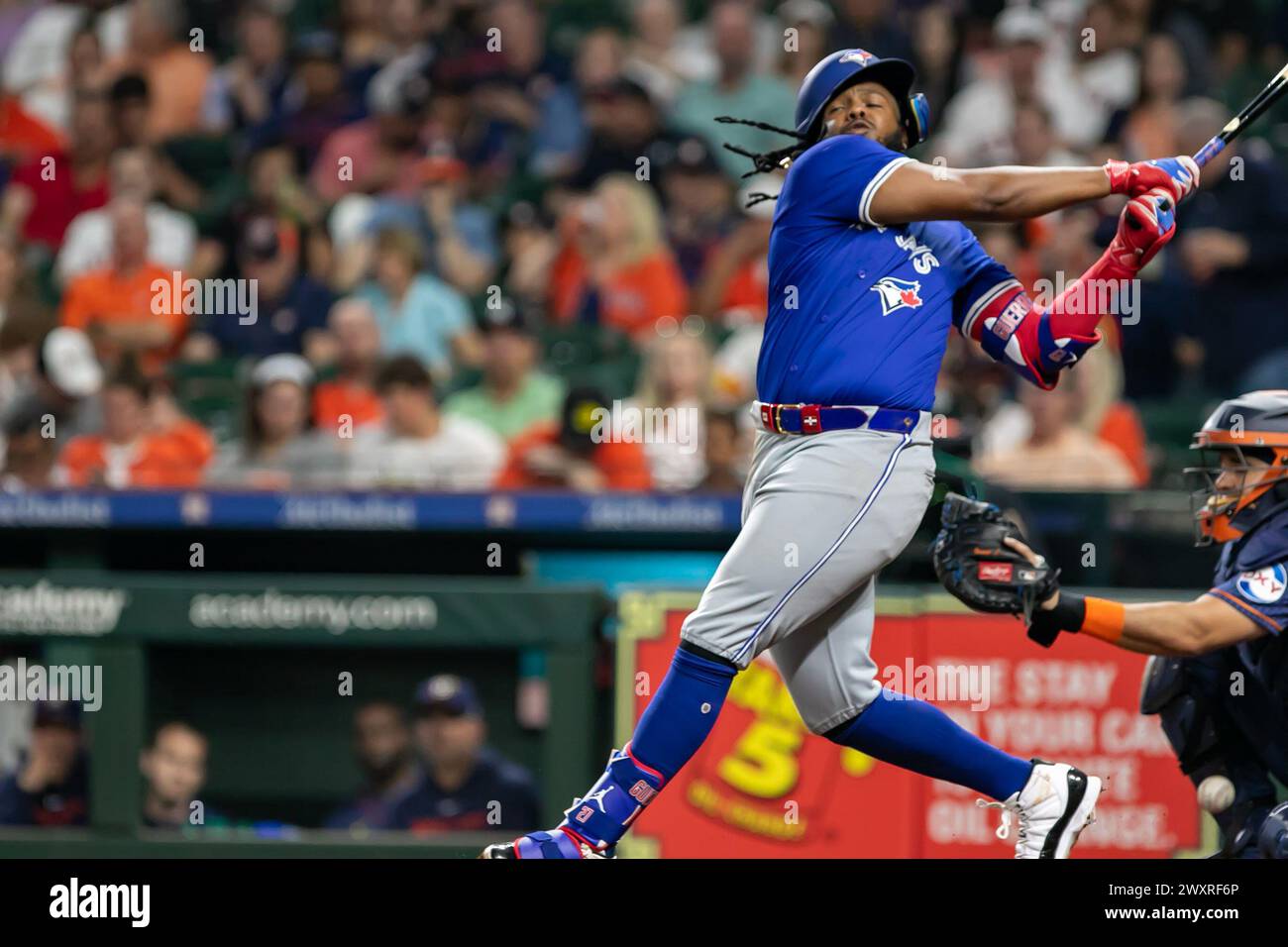 Houston, Texas, USA. 1st Apr, 2024. Blue Jays first baseman VLADIMIR ...